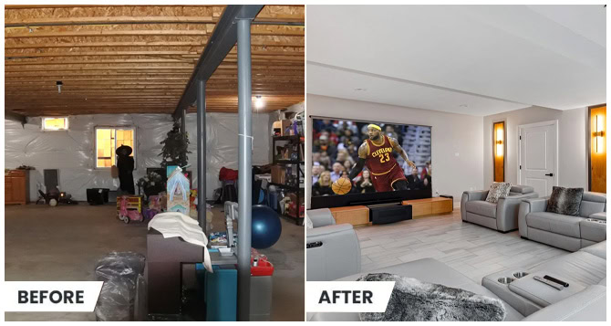 COMPLETE BASEMENT REMODELING